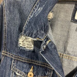 Forever 21 | Jackets & Coats | Forever 2 Blue Denim Jacket With Ripped ...